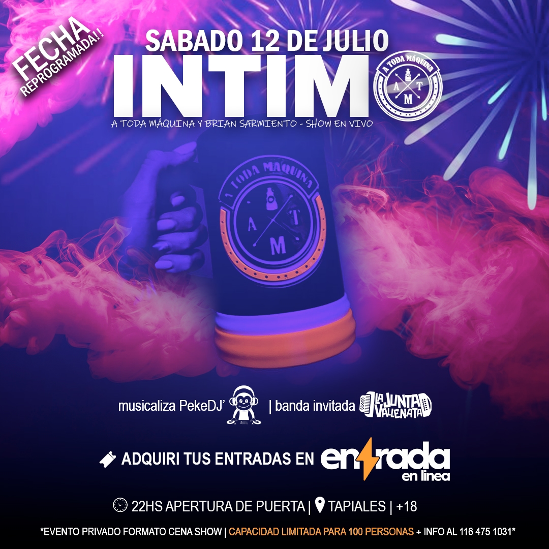 INTIMO A TODA MÁQUINA | Entrada en Línea